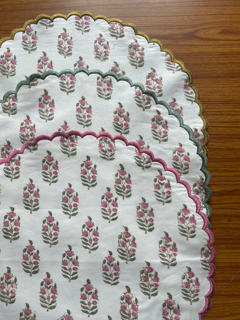 Hand Block Printed Cotton Table Mats – Thefabricrush