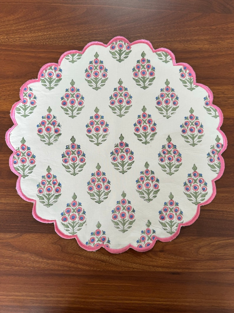 Hand Block Printed Cotton Table Mats – Thefabricrush